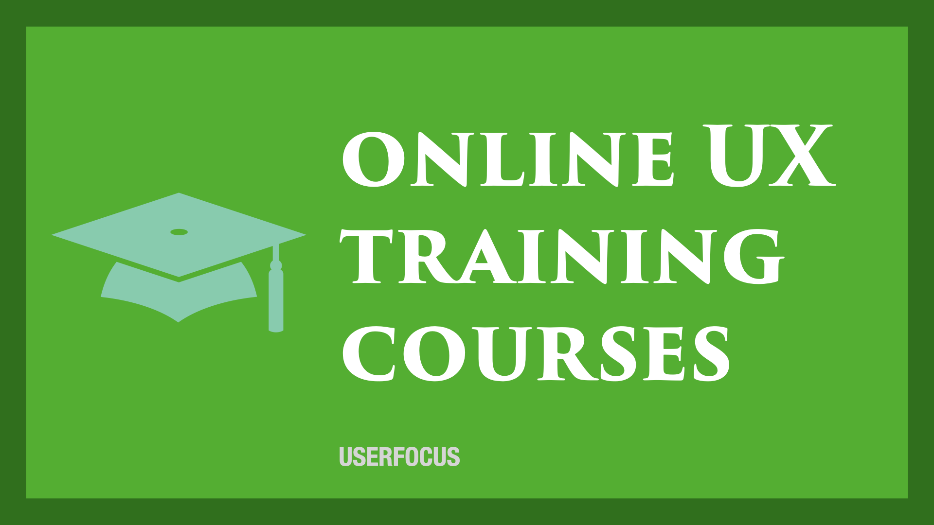 Online training in user experience UX